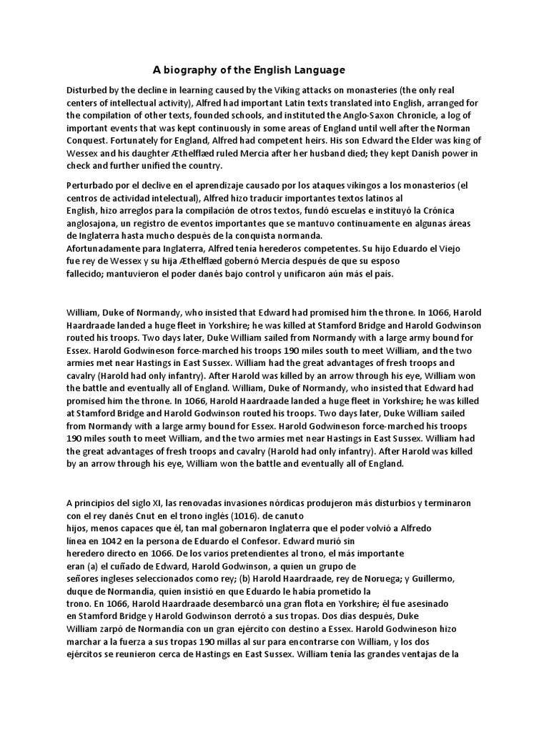 A Biography of The English Language | PDF