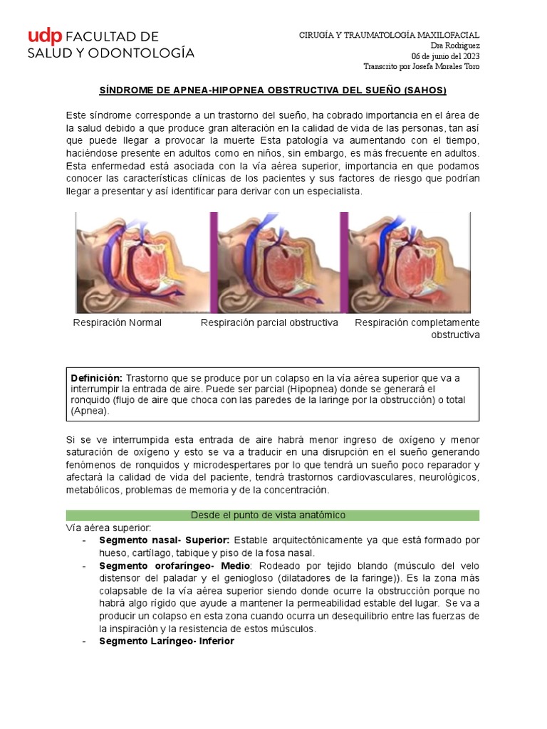 Síndrome de Apnea-Hipopnea Del Sueño (Sahos) | PDF