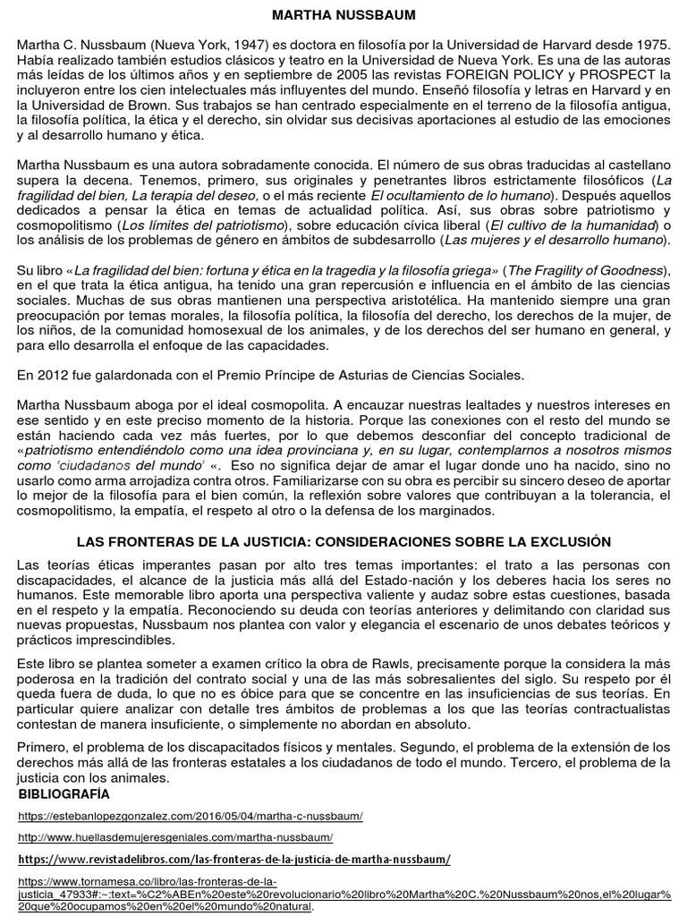 Martha Nussbaum | PDF