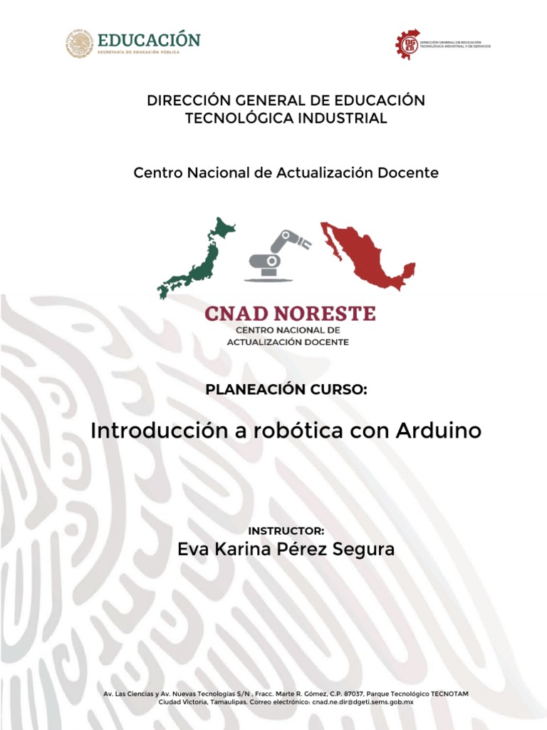 Curso - Robotica - Con - Arduino - PLANEACION Cursos CNADN | PDF