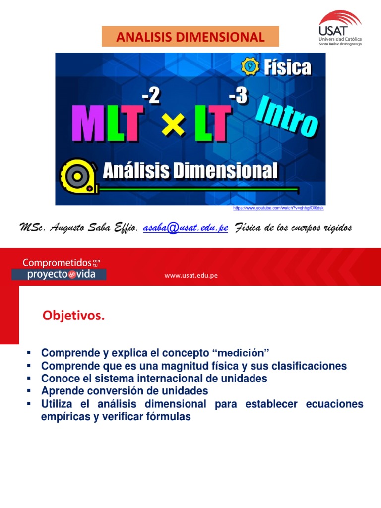 Sesion 1. Analisis Dimensional | PDF | Sistema Internacional de ...