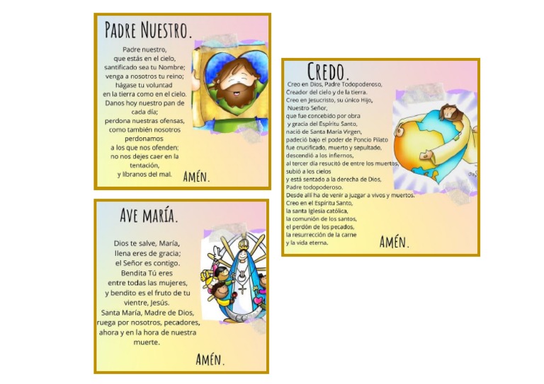 Padre Nuestro-Credo-Ave Maria | PDF