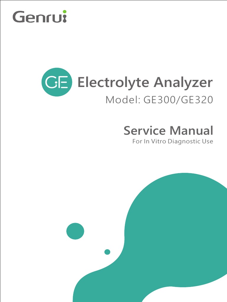82-P01.91.700043-01 GE300 GE320 Service Manual | PDF | Pump | Vacuum Tube