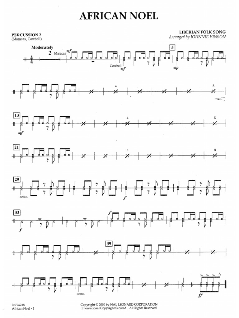 African Noel (Percisión 2) | PDF