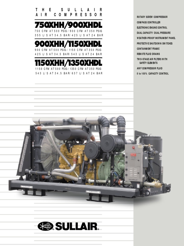 Sullair 750XHH 900XHDTQ | PDF
