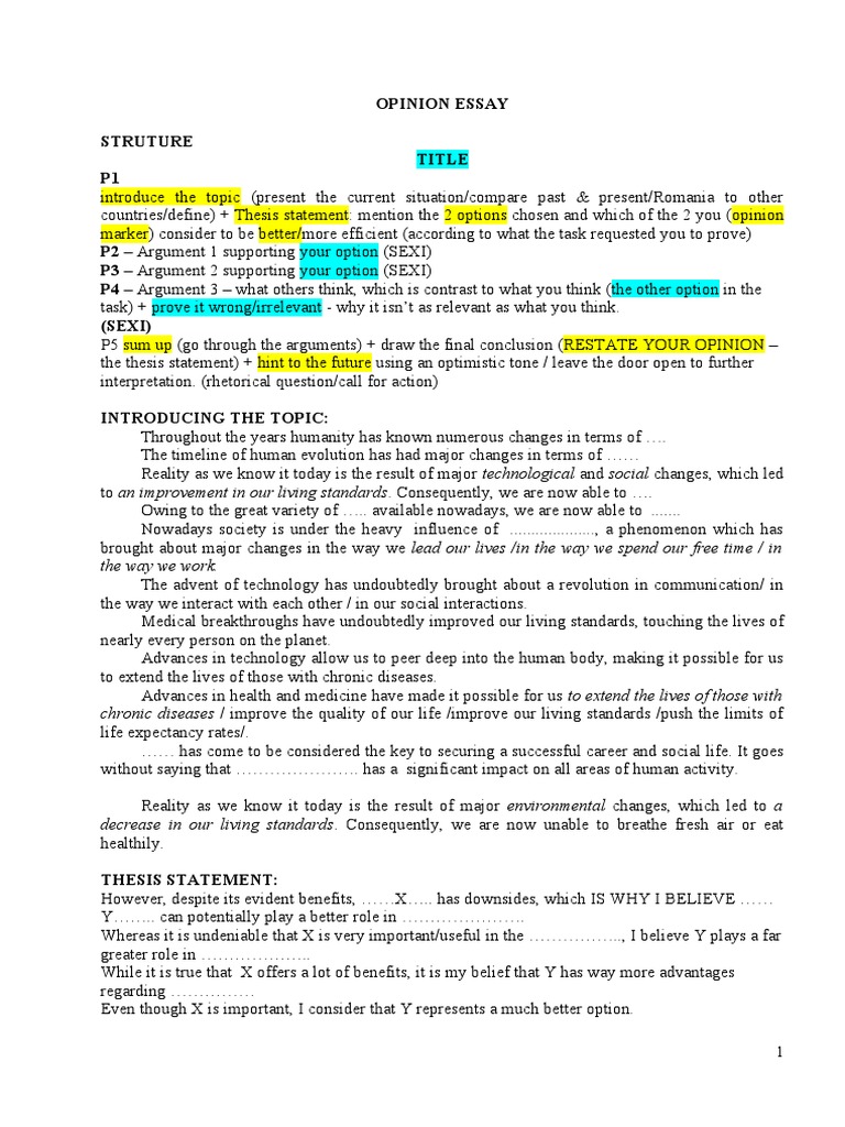 CAE Opinion Essay | PDF