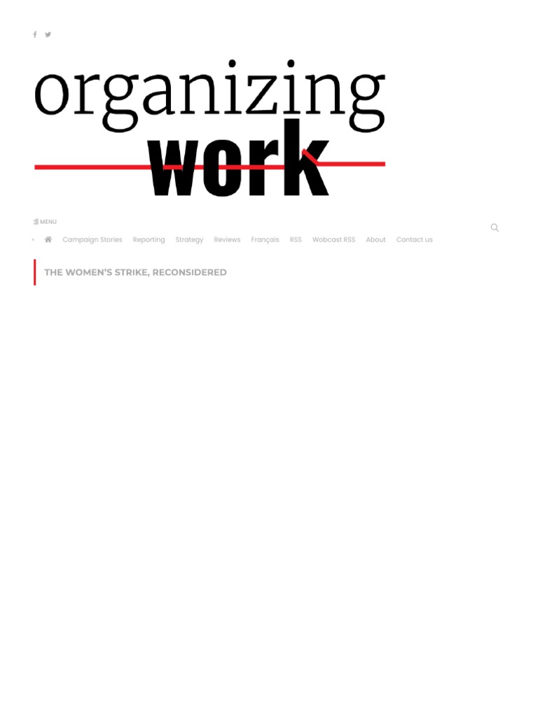 The Women's Strike, Reconsidered - Garneau | PDF | Labour Economics ...