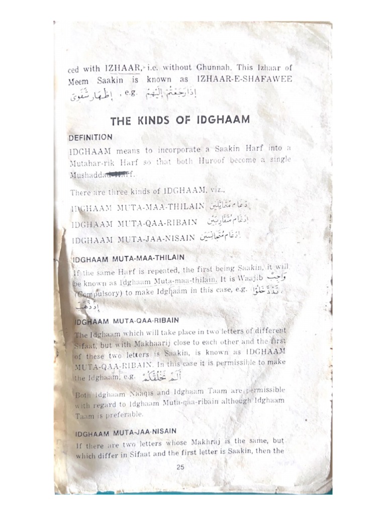 Meem Saakin Is Known As IZHAAR E SHAFAWEE | PDF