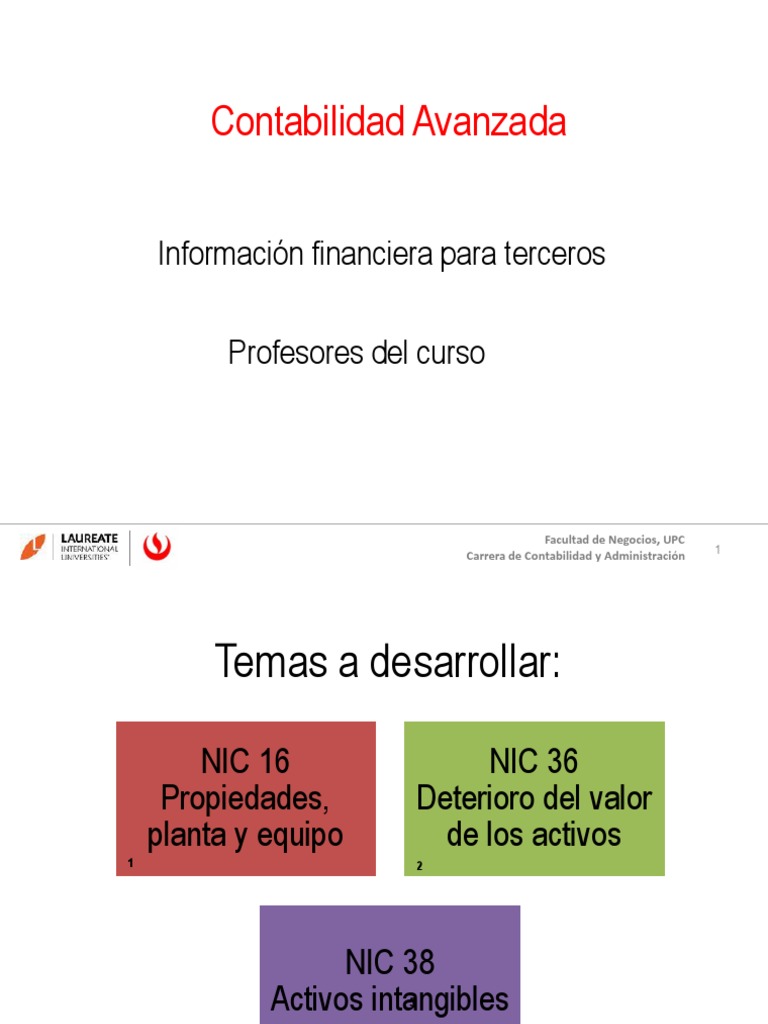 NIC 16, NIC 36 y NIC 38 | PDF
