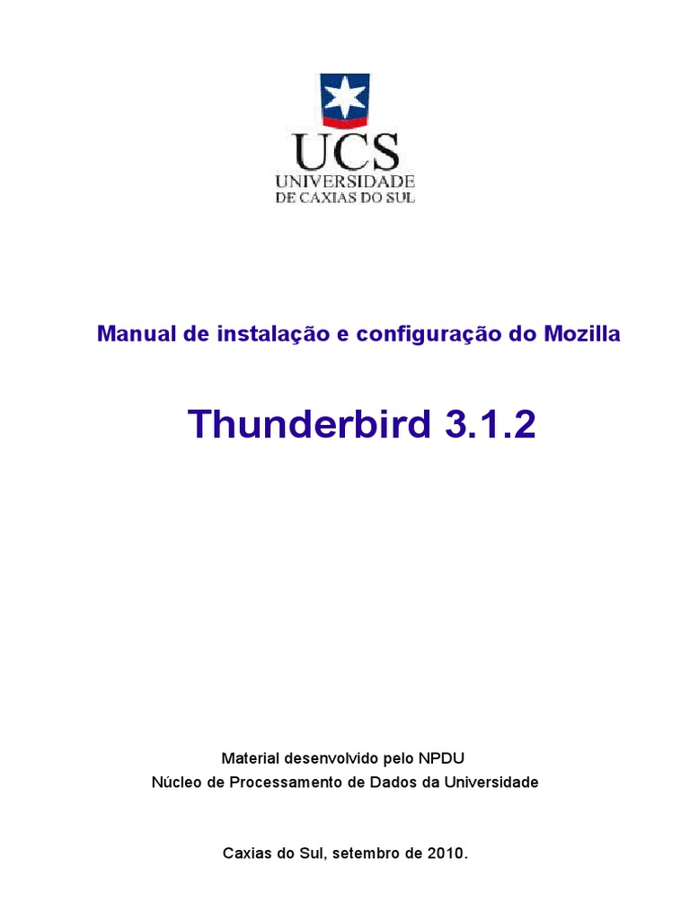 Manual Thunderbird | PDF