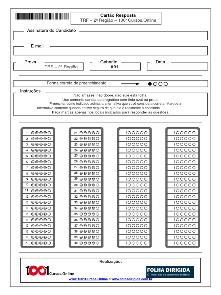 Cartao Resposta | PDF