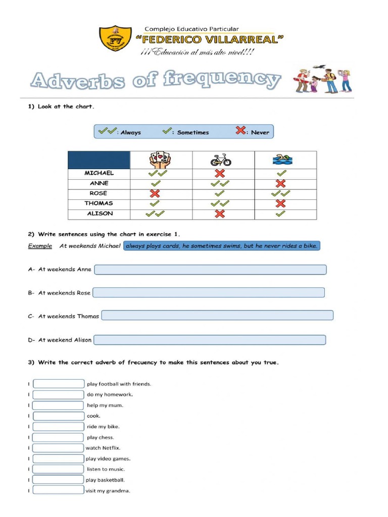 4to Practica Always, Sometimes, Never | PDF