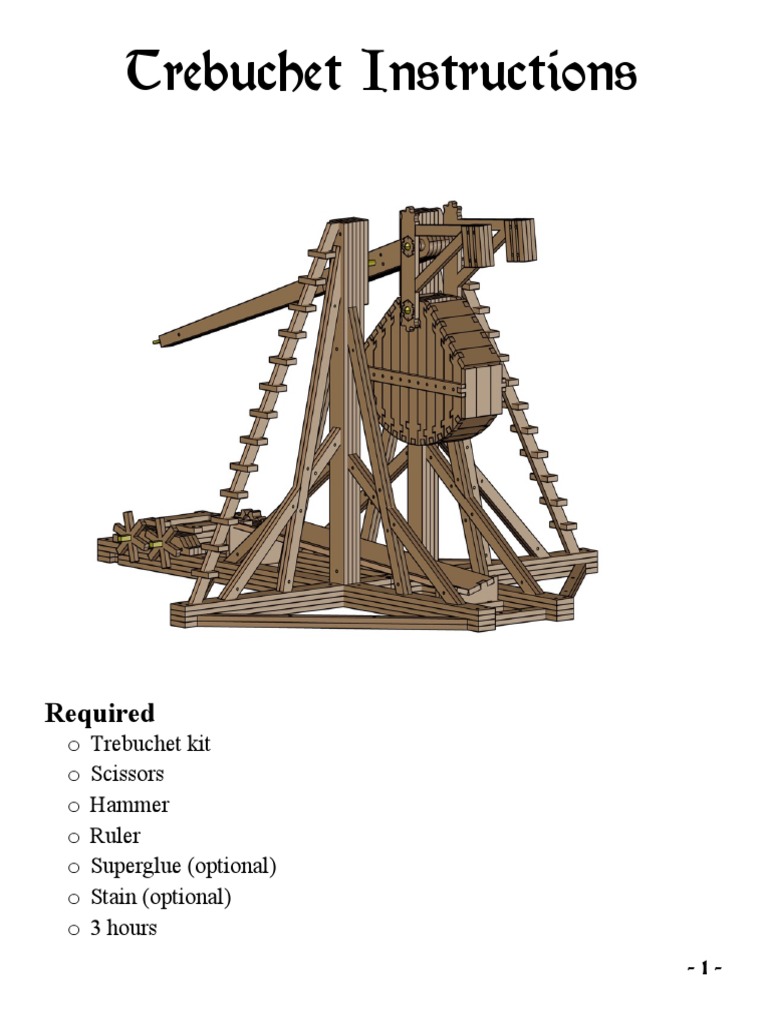 Trebuchet Instructions Small | PDF | Home & Garden
