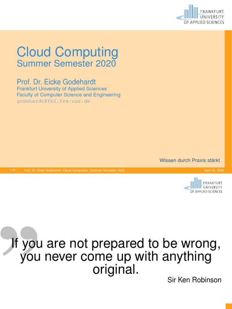 Cloud Computing 01 Handout | PDF