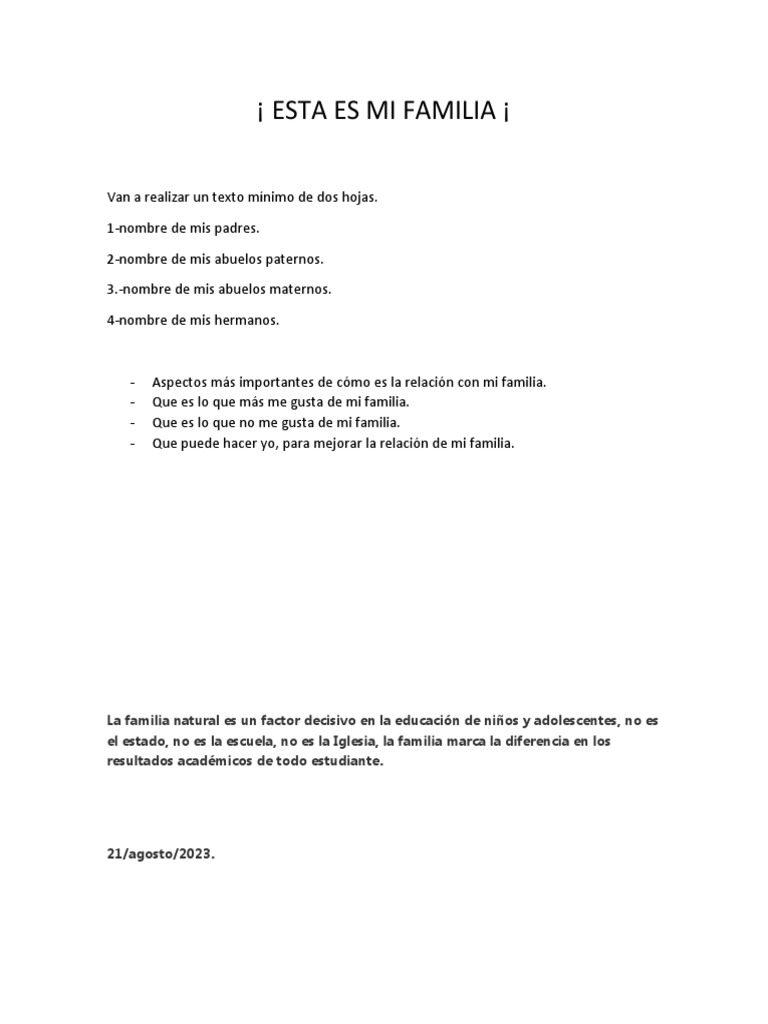 Esta Es Mi Familia (1) | PDF