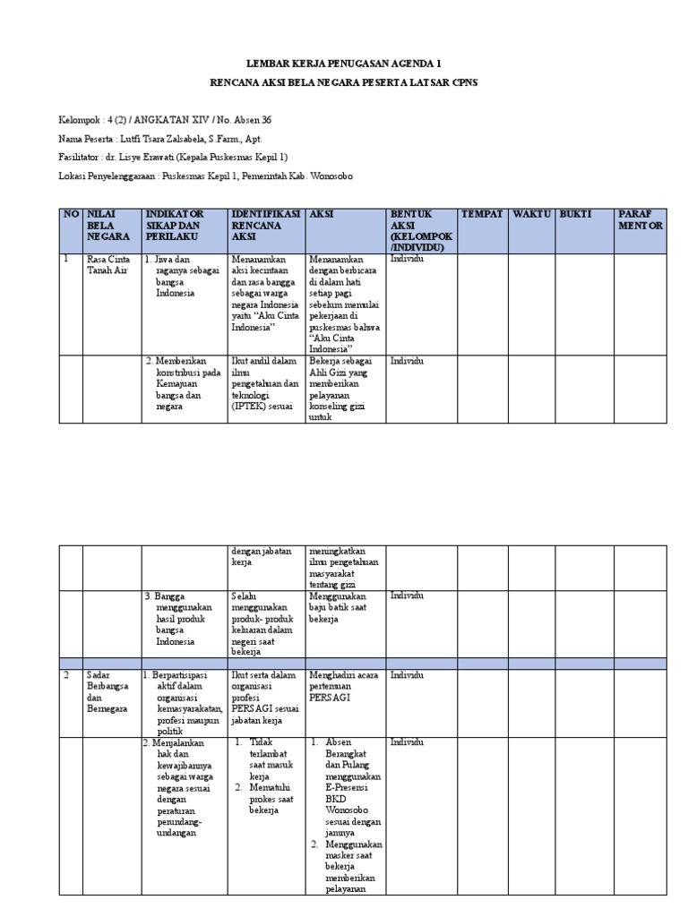 Tugas Individu RABN LATSAR CPNS | PDF