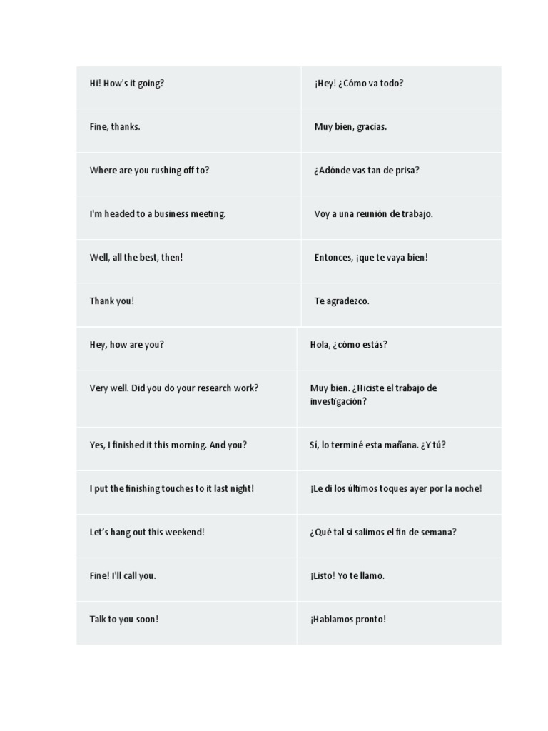 Imprimir Dialogo en Ingles | PDF