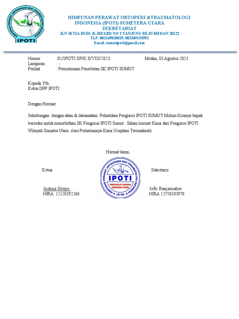 Surat Permohonan SK Ke DPP | PDF