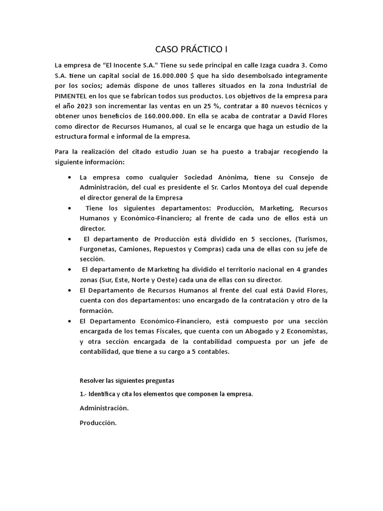Caso Practico 01 | PDF