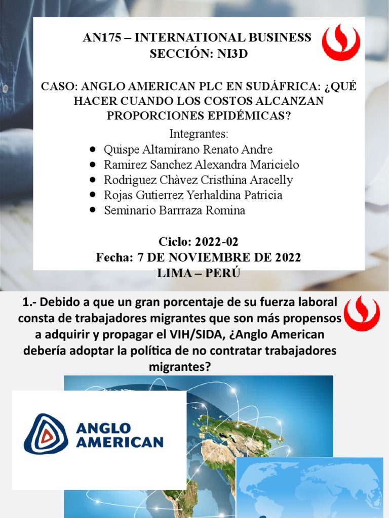 VIH/SIDA y Estrategias de Anglo American | PDF | Business | Economias