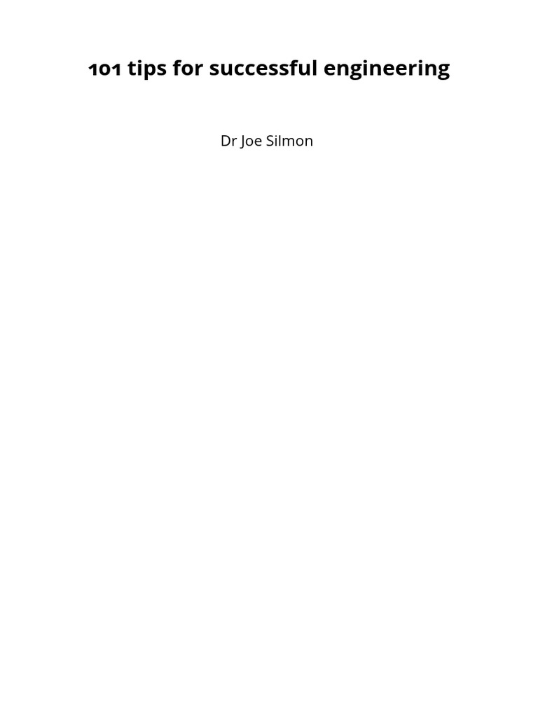 101 Tips For Successful Engineering | PDF | Radioactive Waste | Pricing