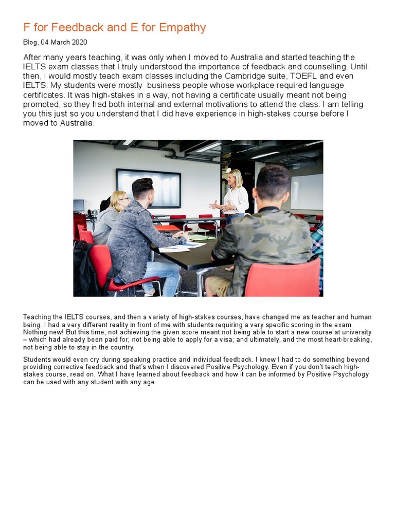 Feedback and Empathy | PDF | Positive Psychology | Empathy