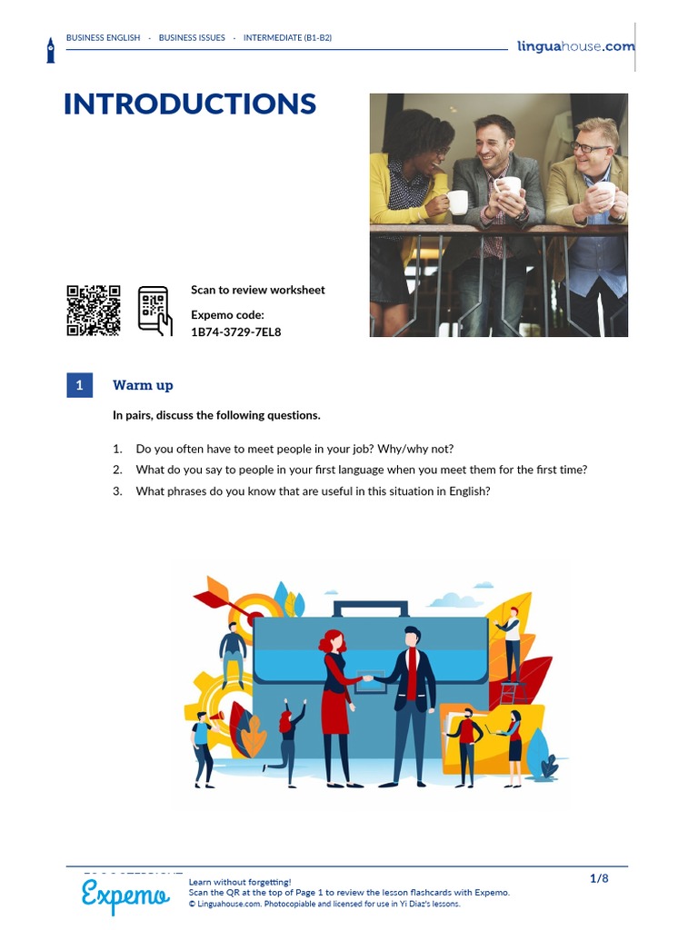 Introductions British English Teacher | PDF