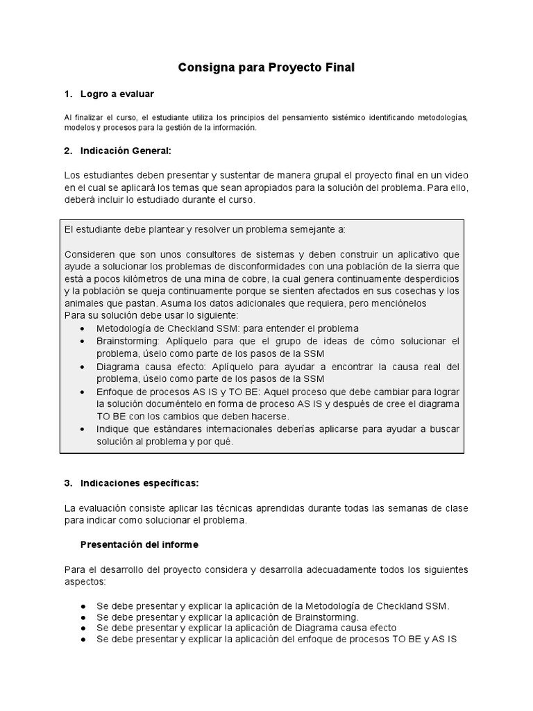 S18.s1. Consigna Tarea - Proyecto Final | PDF | Evaluación | Aprendizaje