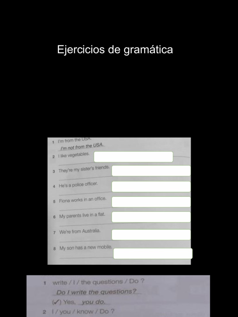 Grammar Exercises | PDF