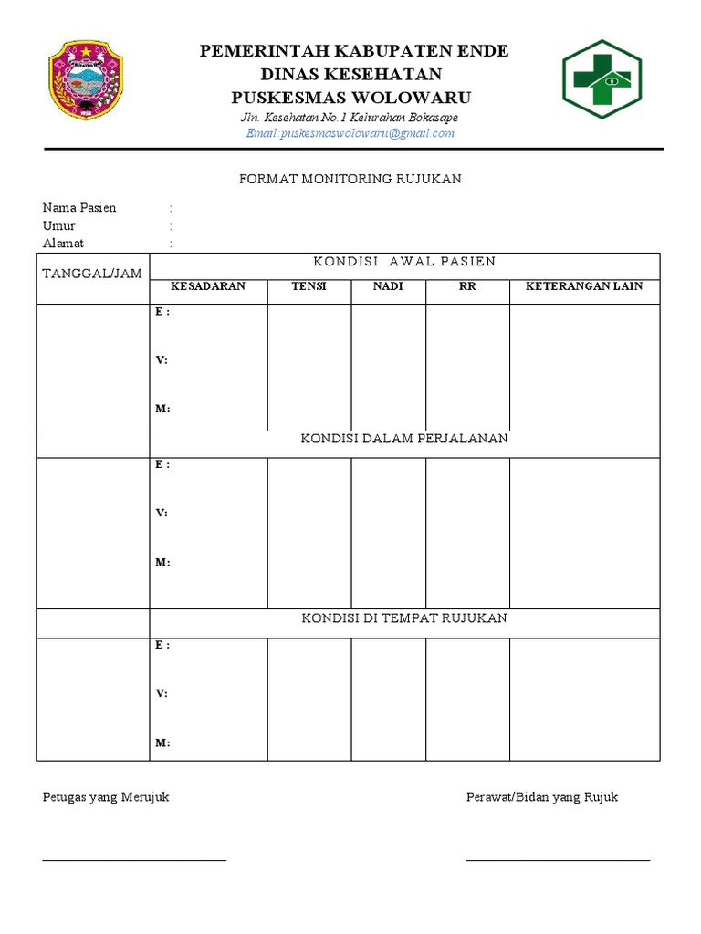 Lembar Monitoring Rujukan | PDF