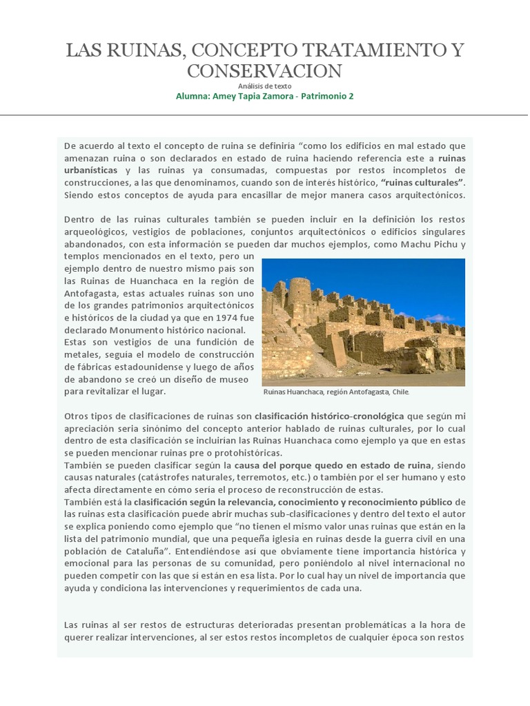 Analisis Texto Ruinas | PDF