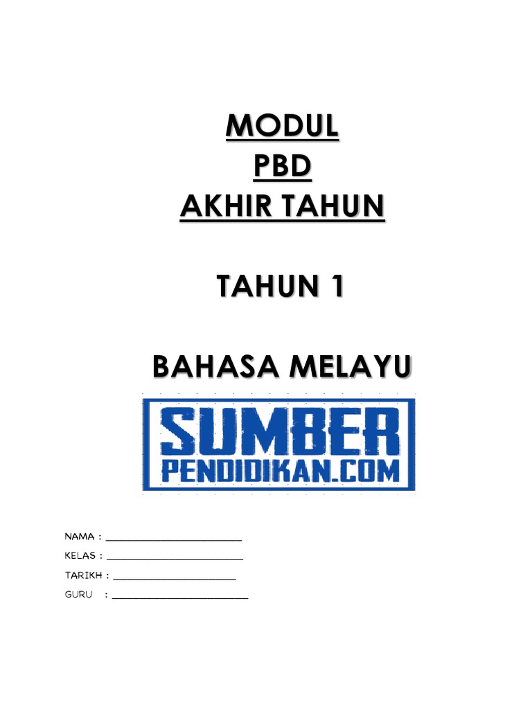 PBD Akhir Tahun BM Tahun 1 | PDF