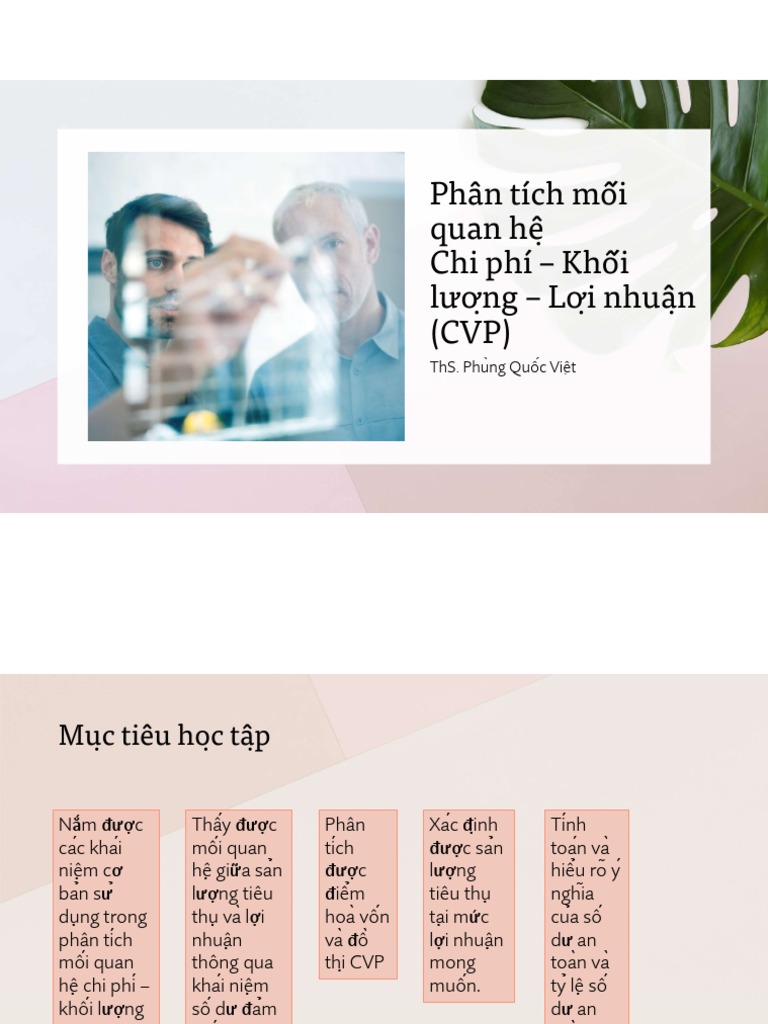 Phan Tich Moi Quan He Chi Phi Khoi Luong Loi Nhuan CVP | PDF