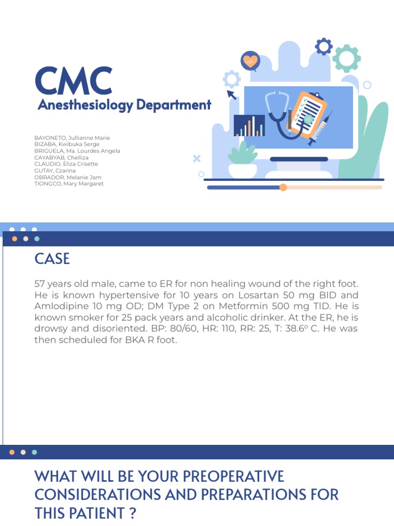 CMC Anesthesiology Group B1 | PDF