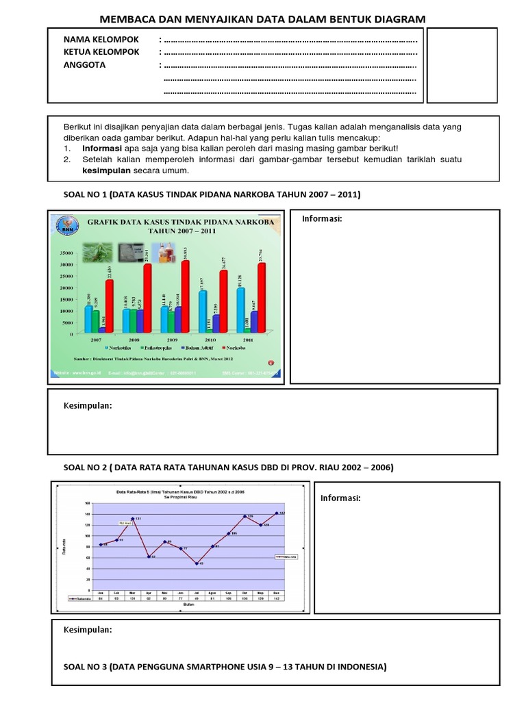 LK-1 Membaca Dan Menyajikan Data Dalam Bentuk Diagram | PDF