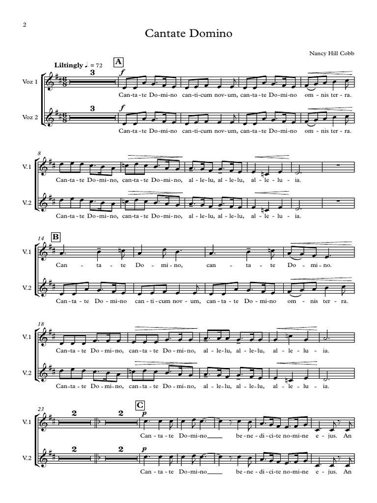 Cantate Domino Pdf