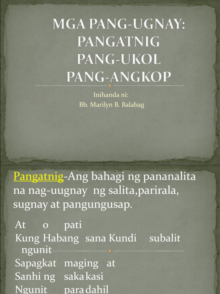 Powerpoint 2 prwesentation-Mga-Pang-Ugnay Na Retorikal | PDF
