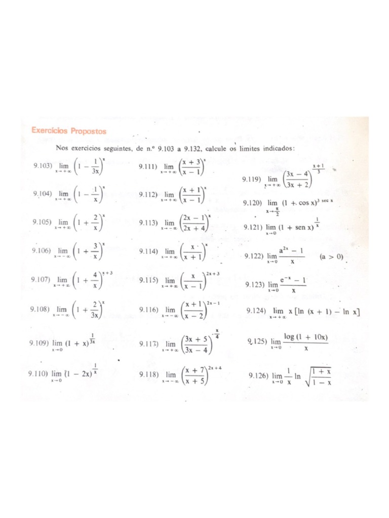 Limite Exponencial Fundamental-Cálculo 1 | PDF