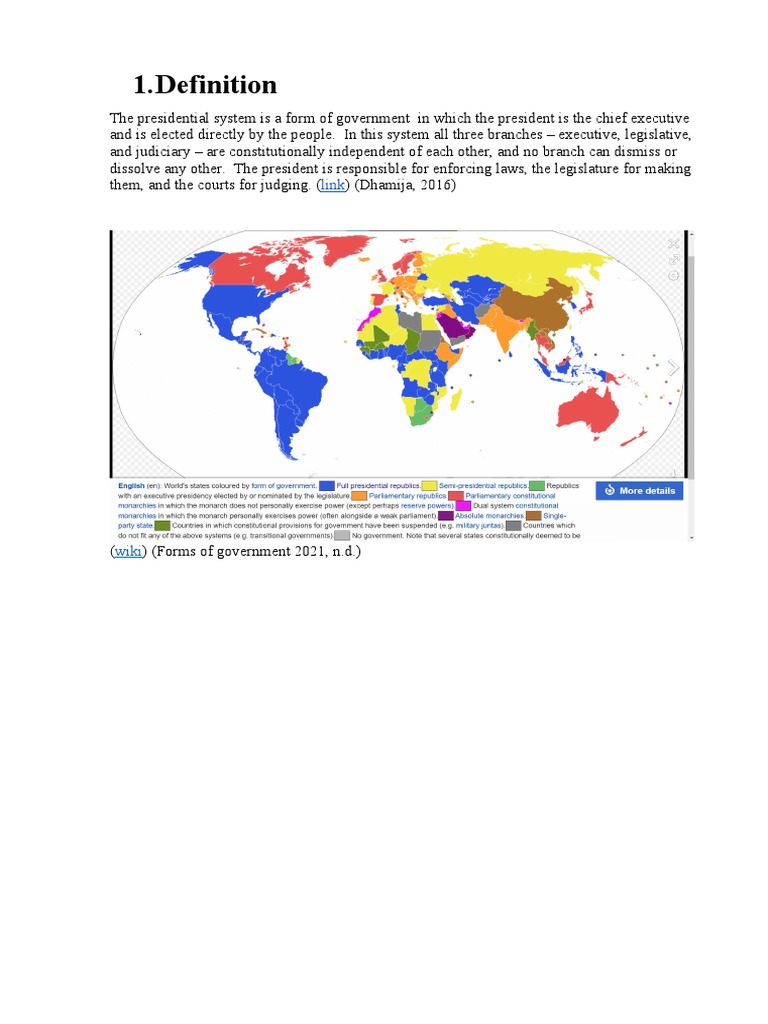 presidential democracy (definition and characteristics) | PDF | Voting ...