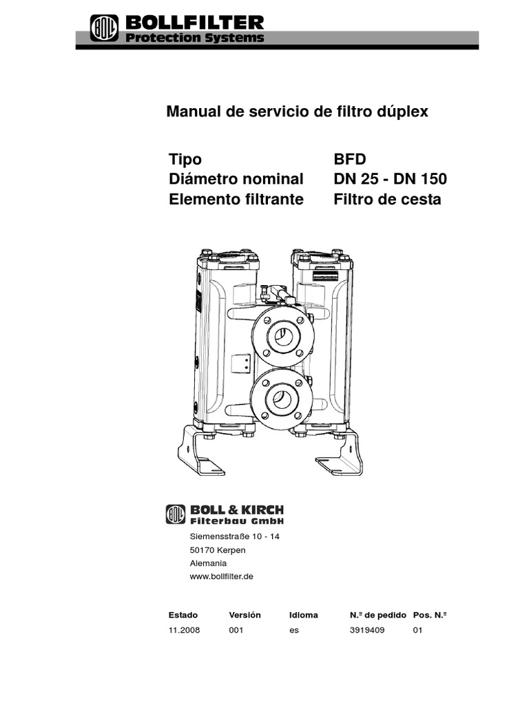Manual de Servicio de Filtro Duplex | PDF