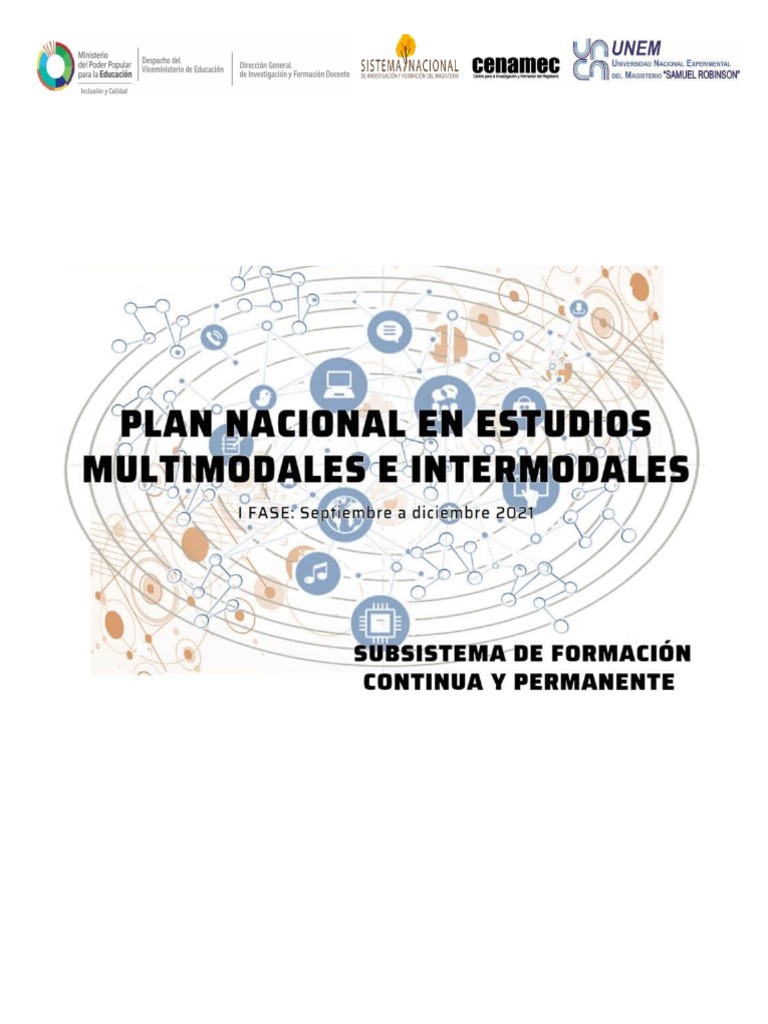 Plan Formación Estudios Multimodales e Intermodales 01-09-2021 | PDF