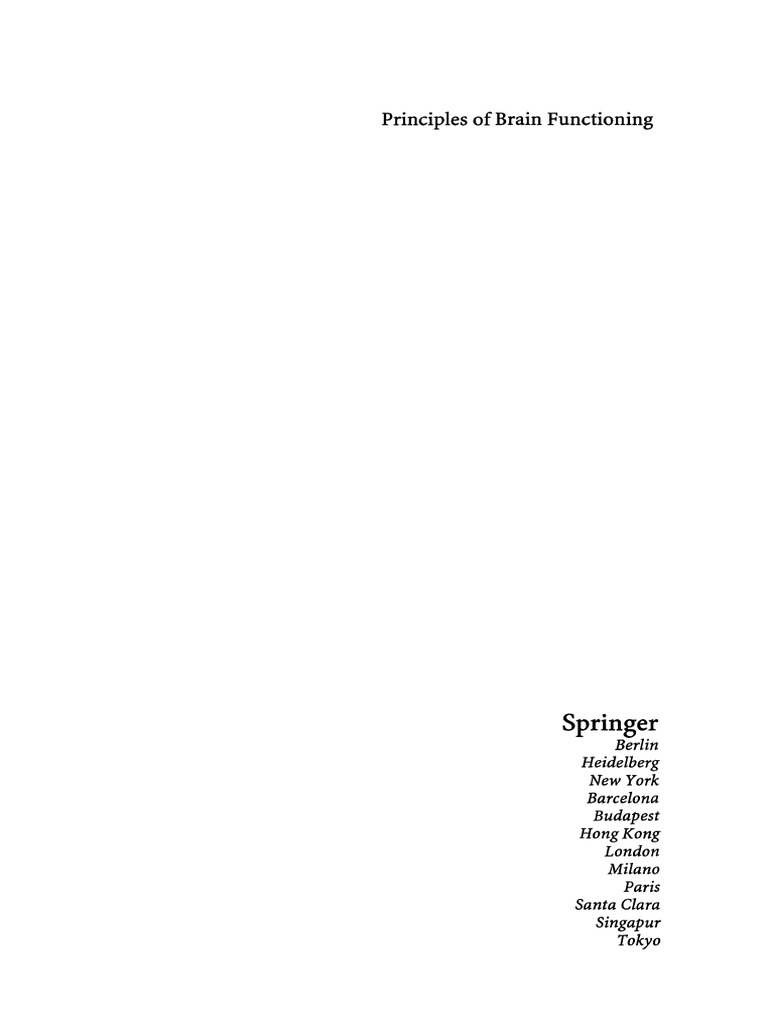 The Principles of Brain Functioning - H. Haken | PDF