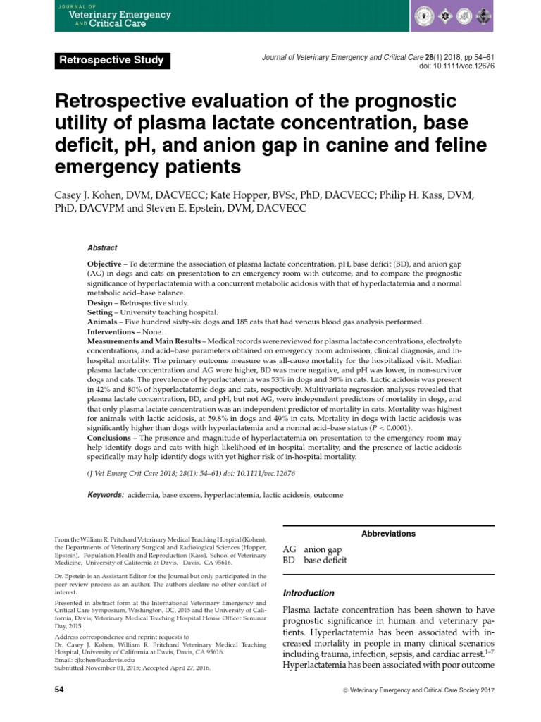 Retrospective Evaluation of The Prognostic | PDF
