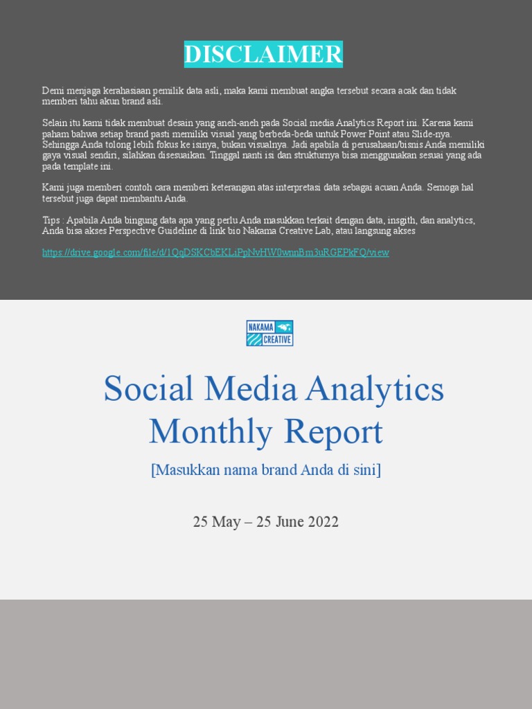 Template Social Media Analytics Report | PDF