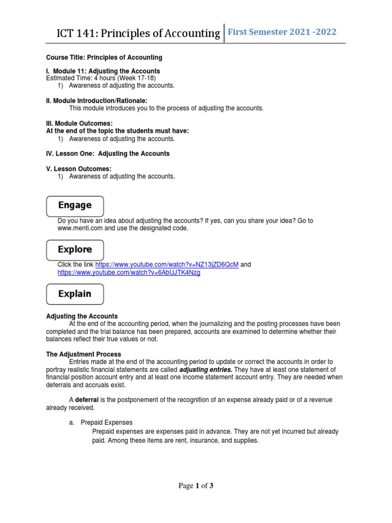 Module 12 ICT 141 | PDF | Debits And Credits | Expense