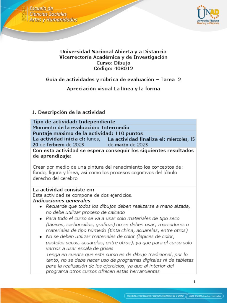 Tarea 2 - Apreciación Visual La Línea y La Forma PDF | PDF | Dibujo ...