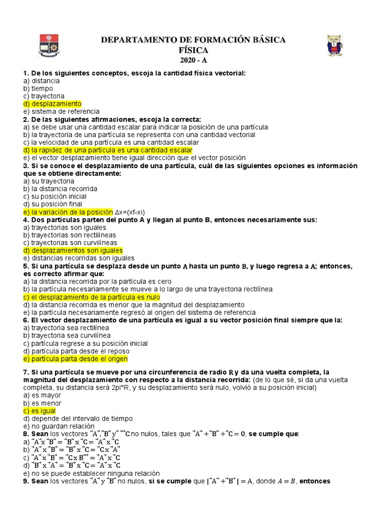 Repaso Fisica Vect Poli | PDF | Vector Euclidiano | Velocidad de la luz