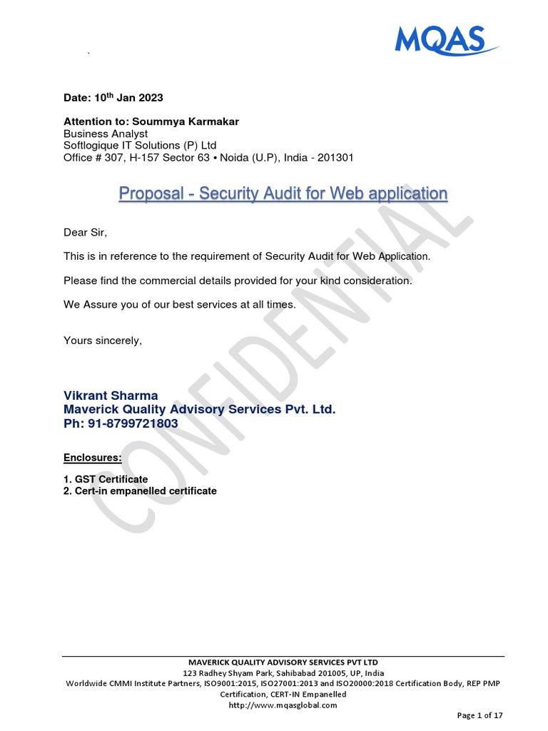 Proposal VAPT Web Softlogique | PDF | Vulnerability (Computing) | Security