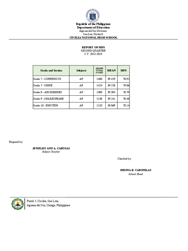 Pama MPS & Item Analysis | PDF