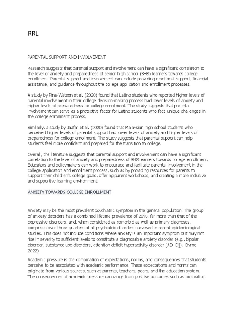 RRL Level Shs Learners | PDF | Wellness